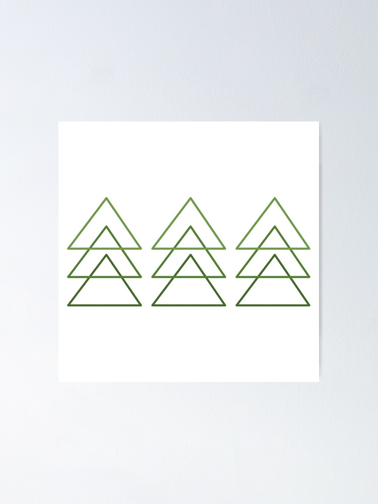 "Green Trees - Lines" Poster by hayliss25 | Redbubble