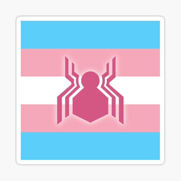 "Spider-Trans Pride (Pink) " Sticker by transboyeddie | Redbubble