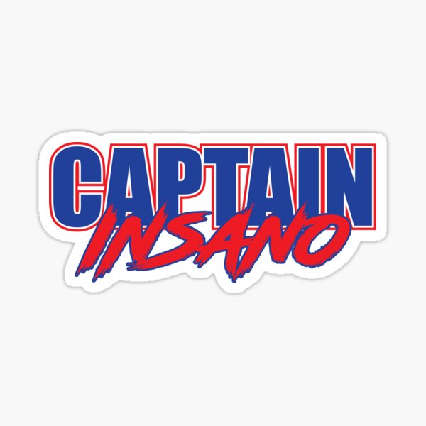 "Captain Insano Shows No Mercy" Sticker by RockApparel | Redbubble