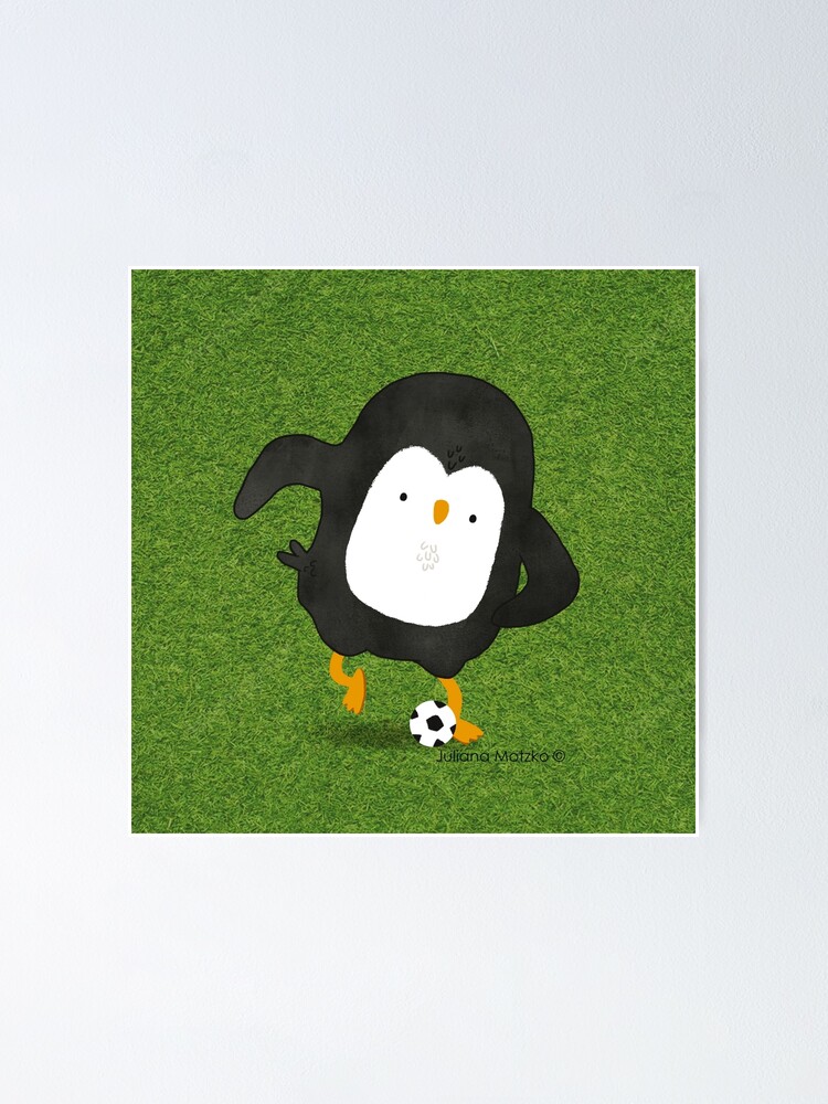 Póster «Jugador de pingüino de fútbol» de thepenguins | Redbubble
