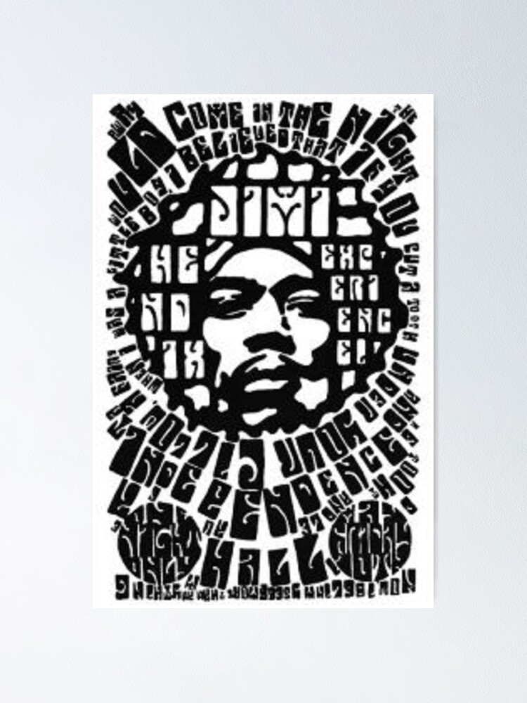 "voodoo child black & white" Poster by EZ2love | Redbubble