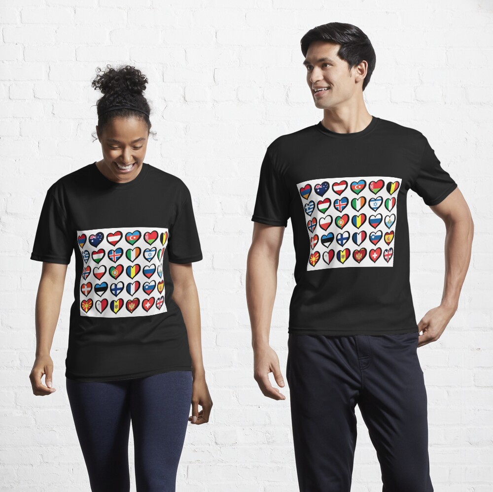 "Eurovision Song Contest Flags Hearts ESC EBU Eurofans " Poster for ...