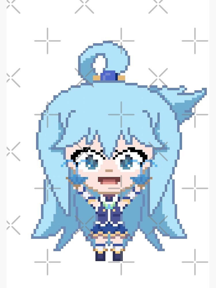 Póster «KonoSuba: Aqua Pixel Art» de Dirrajnoswal | Redbubble