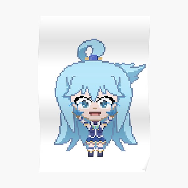"KonoSuba: Aqua Pixel Art" Poster by Dirrajnoswal | Redbubble