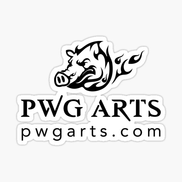 "Official Logo for PeeWee Genetics Arts (PWG ARTS)" Sticker by pwgarts ...