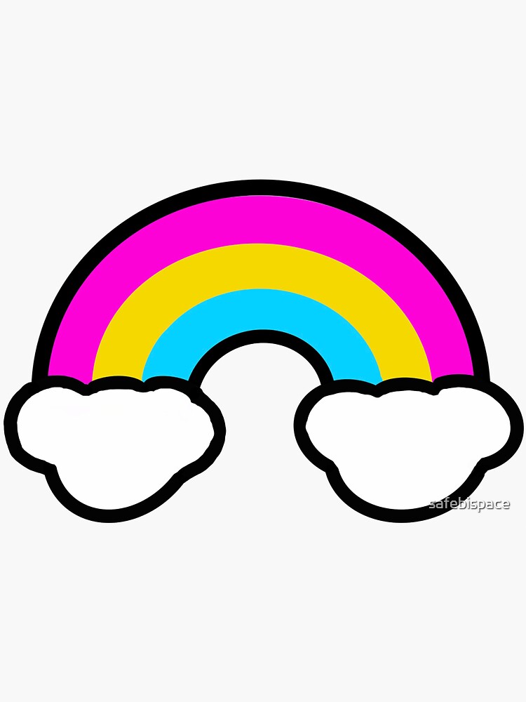 "Pan Rainbow" Sticker for Sale by safebispace | Redbubble