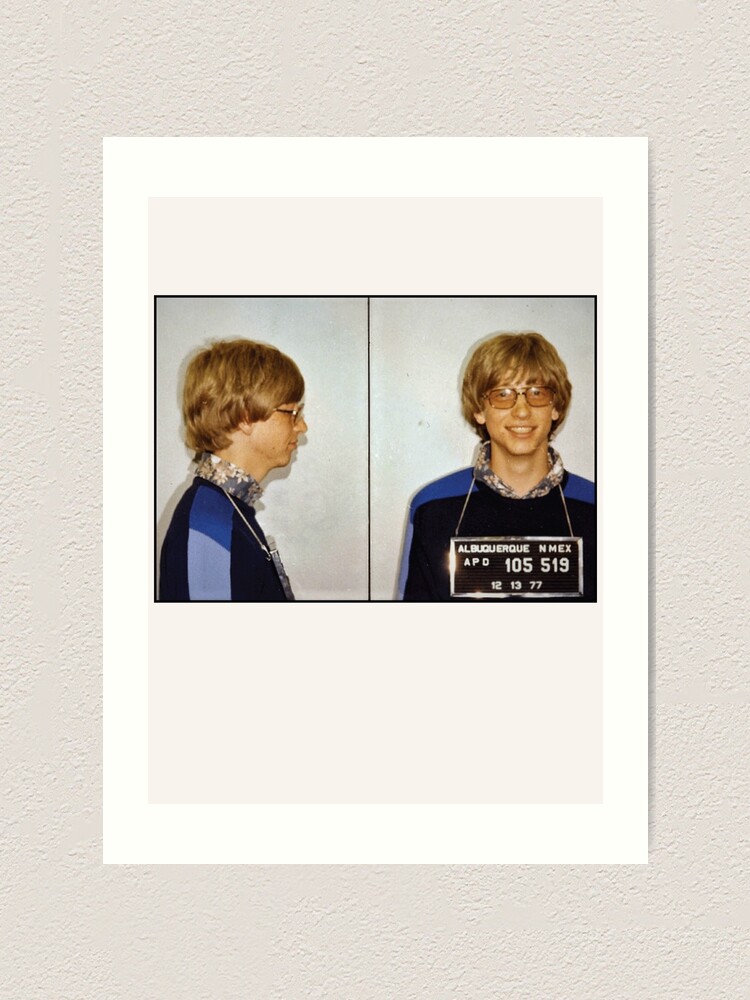 "Bill Gates Mug Shot" Art Print by TikTakTwo | Redbubble
