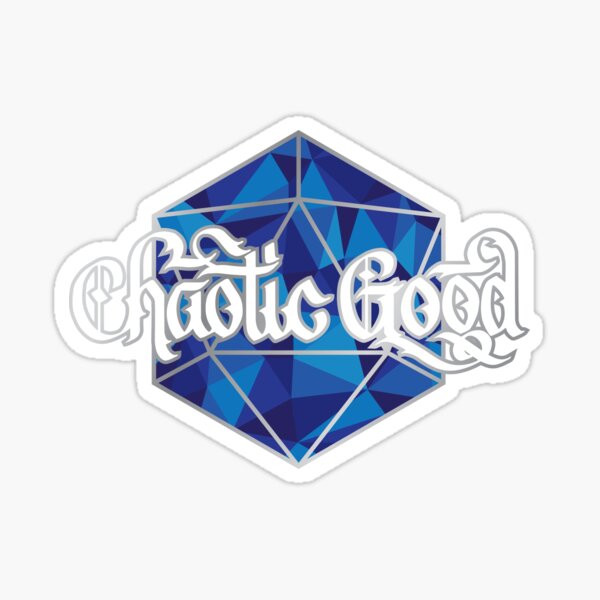 "Chaotic Good D20" Sticker by polliadesign | Redbubble