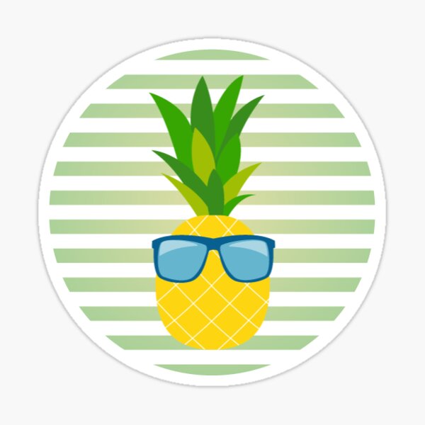 "Cool Pineapple" Sticker by TeeVision | Redbubble