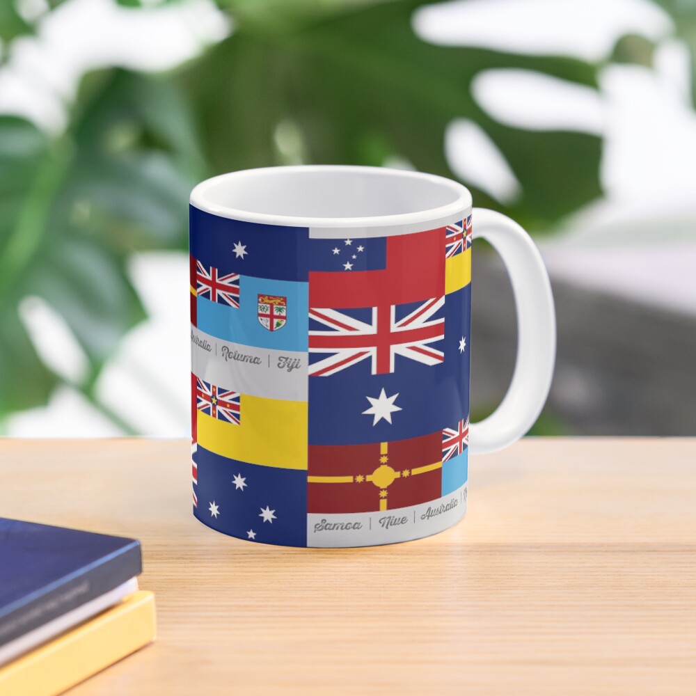 "Samoa, Niue, Australia, Rotuma, Fiji Flags. Ocenian and South Pacific ...