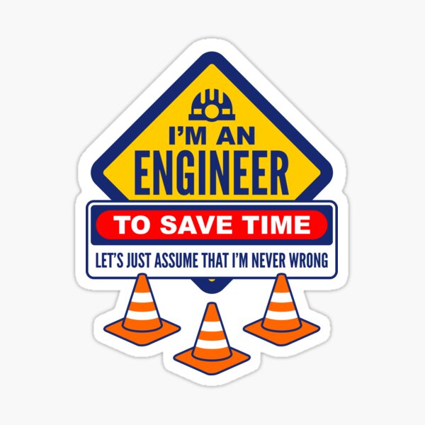 "I'm An Engineer " Sticker for Sale by TeeVision | Redbubble