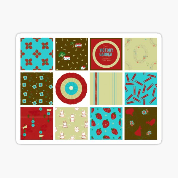 "Home Front Design Blocks" Sticker for Sale by LochNestFarm | Redbubble