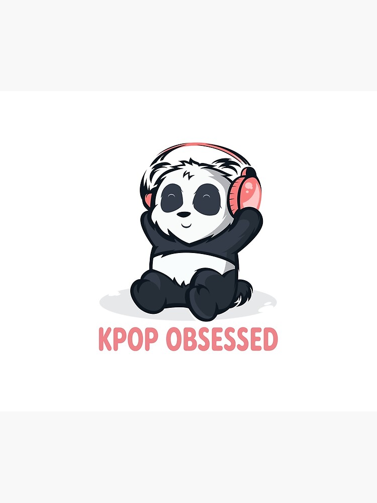"KPOP Obsessed Korean Pop Music Fan Merch Panda Kawaii Cute Headphones ...