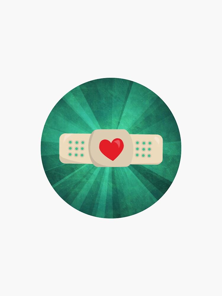 "Heart Band Aid" Sticker by TeeVision | Redbubble