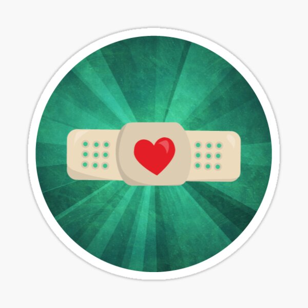 "Heart Band Aid" Sticker by TeeVision | Redbubble