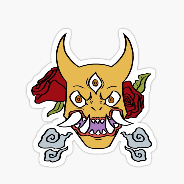 "Demon face" Sticker by KiwisNMints | Redbubble