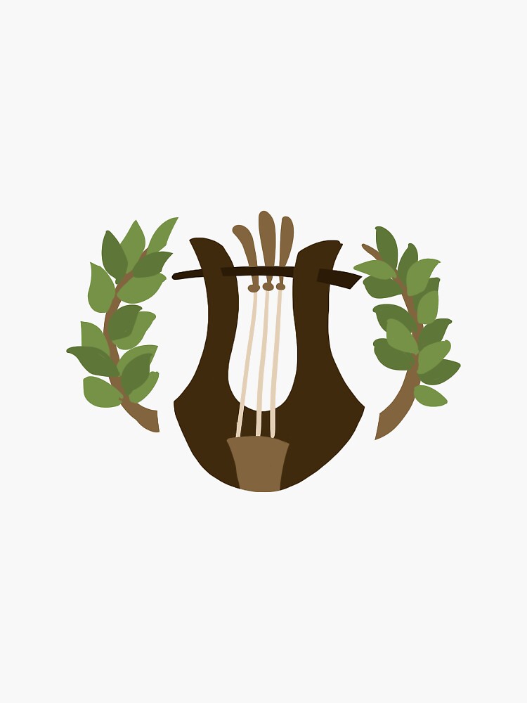 "Lyre Sticker" Sticker for Sale by FunandAims | Redbubble