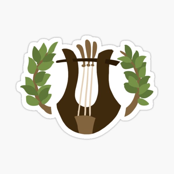 "Lyre Sticker" Sticker for Sale by FunandAims | Redbubble