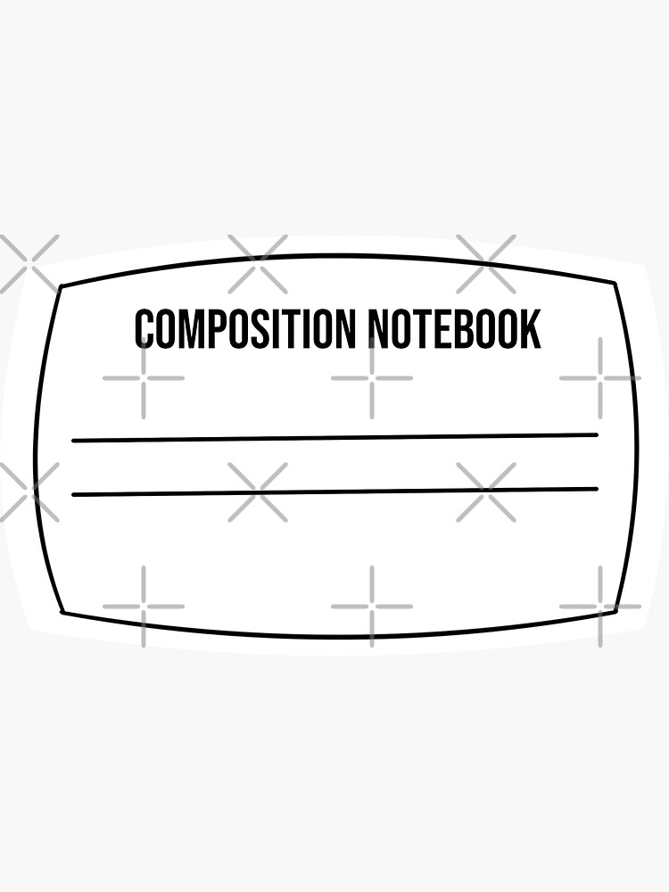 "Composition Notebook" Sticker for Sale by marlipri | Redbubble