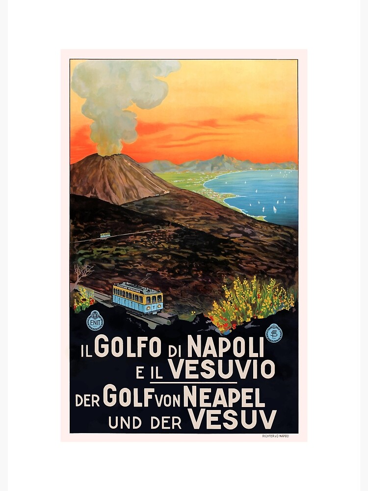 "1930 ITALY Gulf of Naples and Mount Vesuvius Poster" Poster for Sale ...