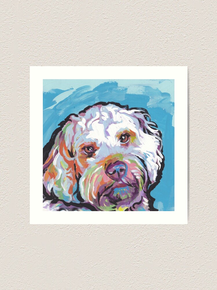 "Cockapoo Dog Bright colorful pop dog art" Art Print for Sale by ...