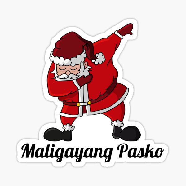 "santa claus dab maligayang pasko" Sticker for Sale by atevern | Redbubble