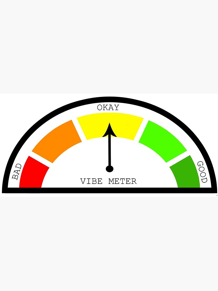 "Vibe Check Meter" Sticker for Sale by Paigedevro | Redbubble