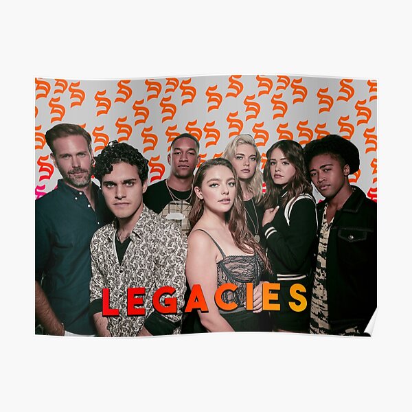 "Legacies Colorful Cast Poster With Salvator School Logo Pattern ...