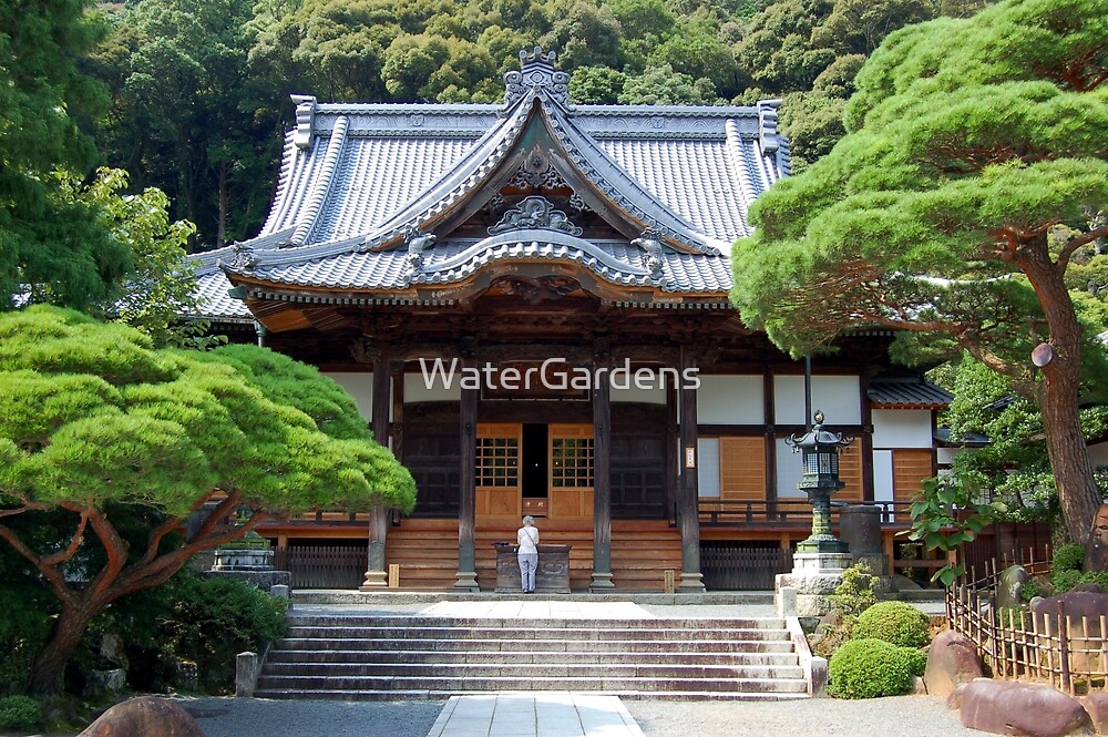 "Shusen Temple, Japan" by WaterGardens | Redbubble