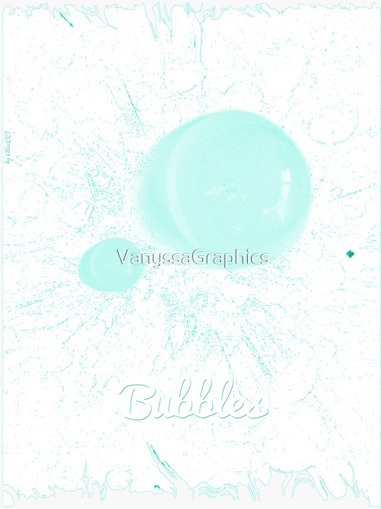 "Cyan Soap Bubbles (photo by ACCI)" Sticker by VanyssaGraphics | Redbubble