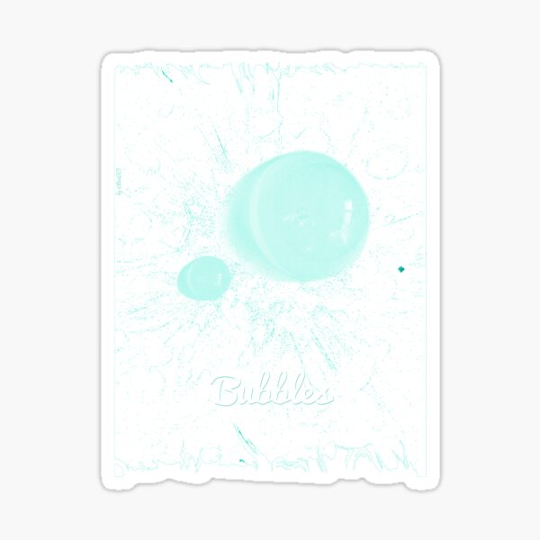 "Cyan Soap Bubbles (photo by ACCI)" Sticker by VanyssaGraphics | Redbubble