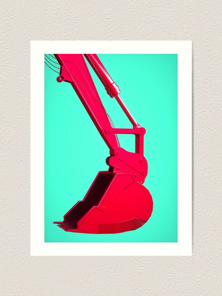 "JCB Digger Arm Art " Art Print by JKUBC | Redbubble