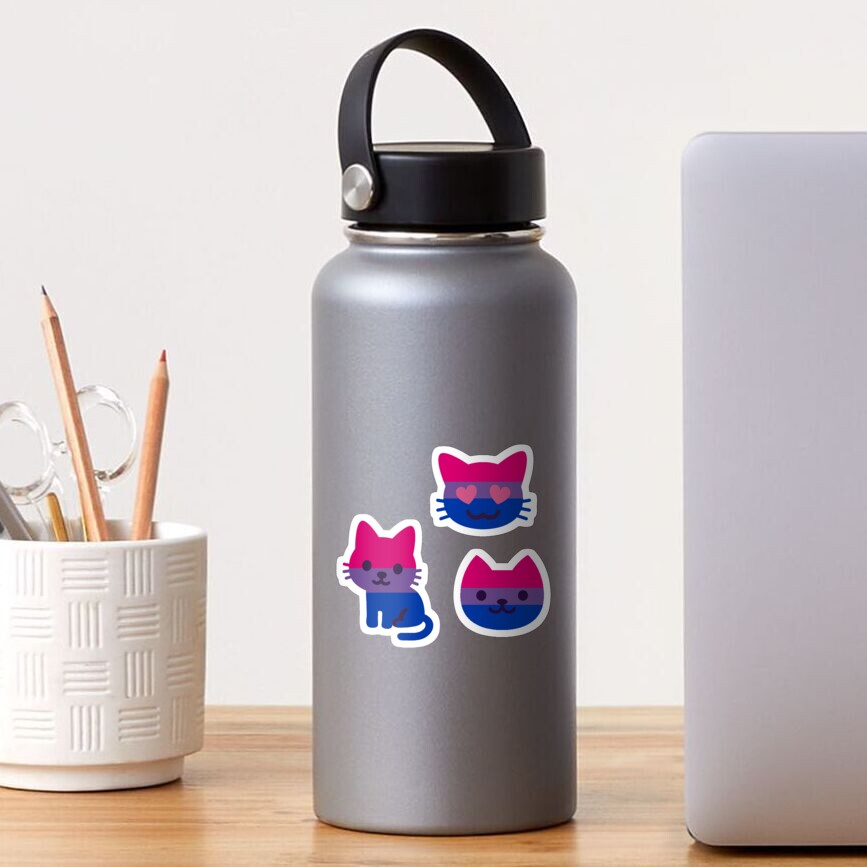 "BI CATS / Bisexual Pride cat stickers PRIDE CATS STICKER PACK" Sticker ...