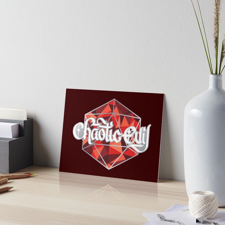 "Chaotic Evil D20" Art Board Print for Sale by polliadesign | Redbubble