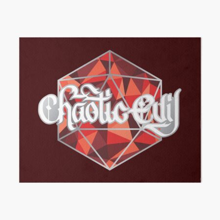 "Chaotic Evil D20" Art Board Print for Sale by polliadesign | Redbubble