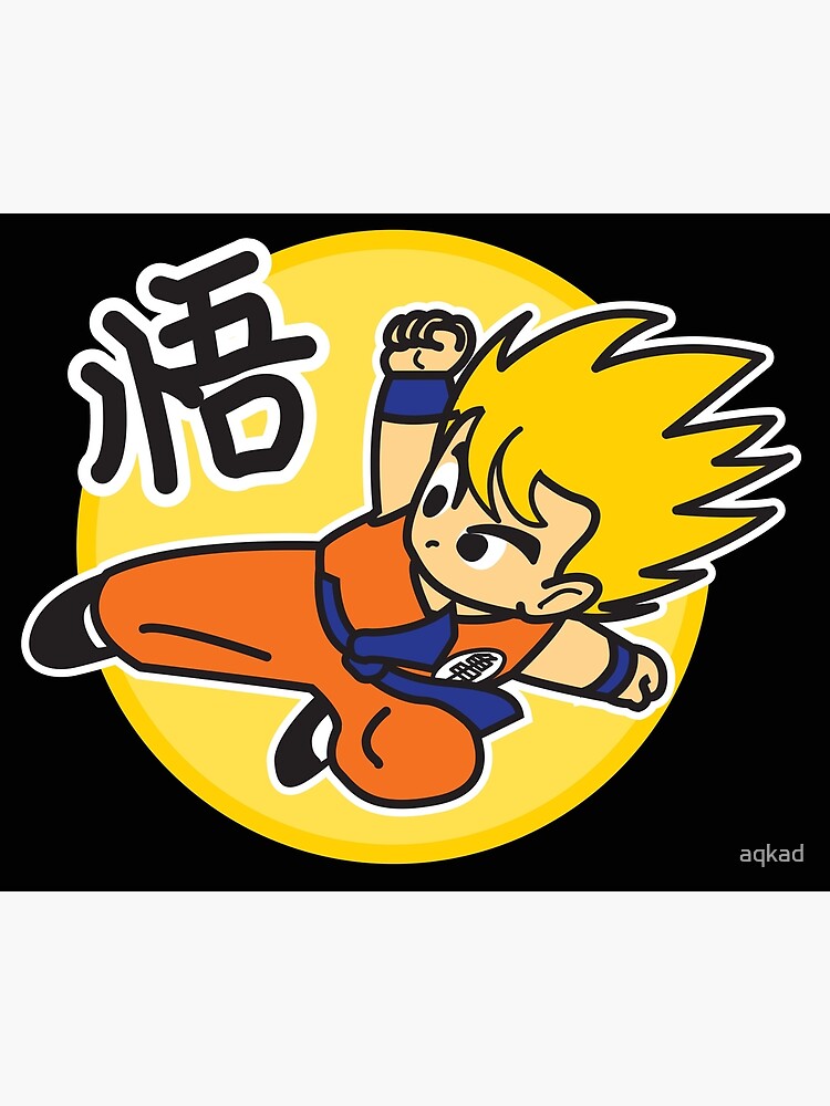 "Flying Kick Super Saiyan Goku" Photographic Print for Sale by aqkad ...