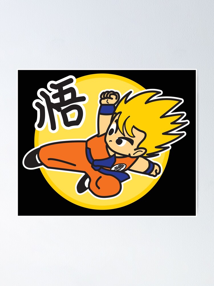 "Flying Kick Super Saiyan Goku" Poster by aqkad | Redbubble