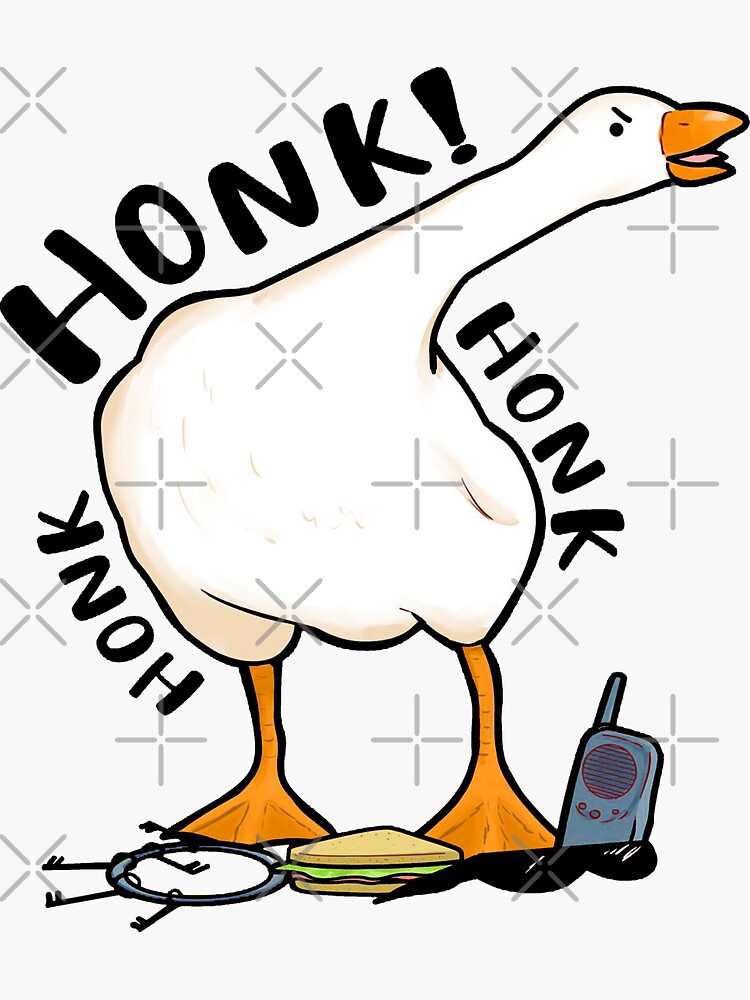 "Goose Game - HONK! HONK! HONK!" Sticker for Sale by GamersHeaven ...