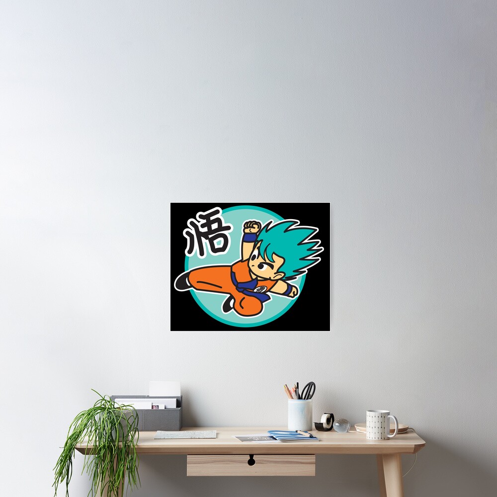 "Flying Kick Super Saiyan God Goku" Poster by aqkad | Redbubble