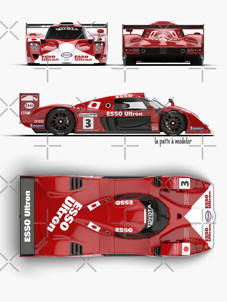 "Toyota GT-One TS020" Sticker for Sale by LaPatteAModeler | Redbubble