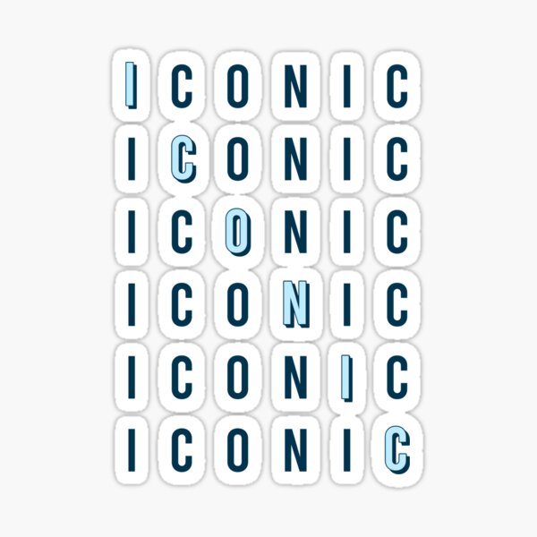 "iconic" Sticker for Sale by iconicrecap | Redbubble