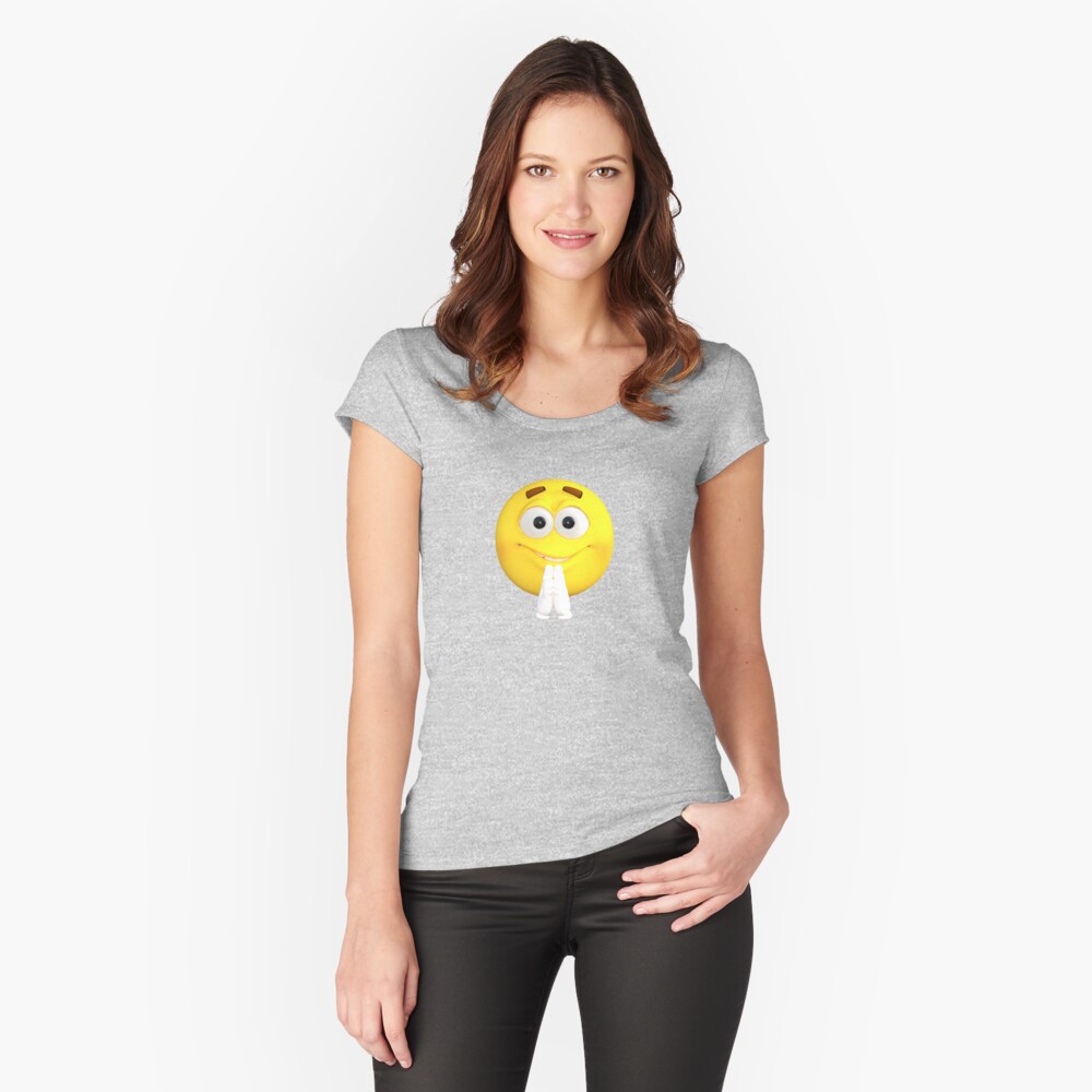 "Emoji Emoticon Smiley Pray Prayer Face" Sticker for Sale by ...