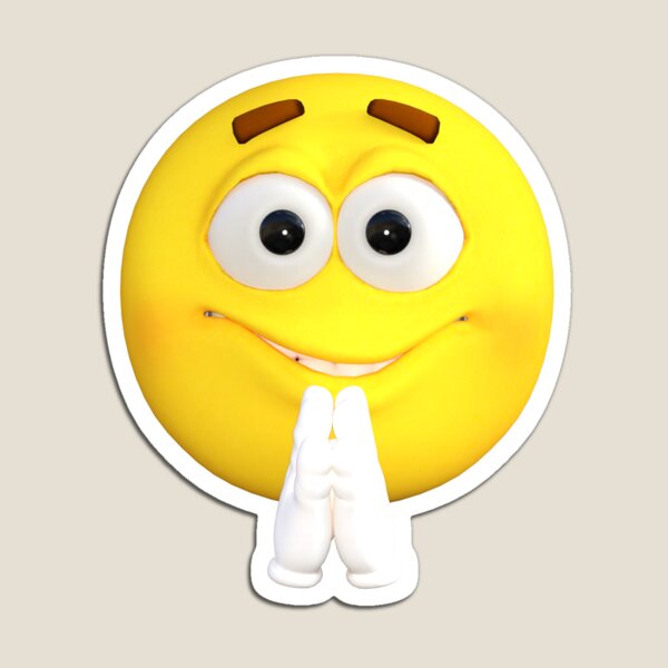 "Emoji Emoticon Smiley Pray Prayer Face" Magnet for Sale by ...