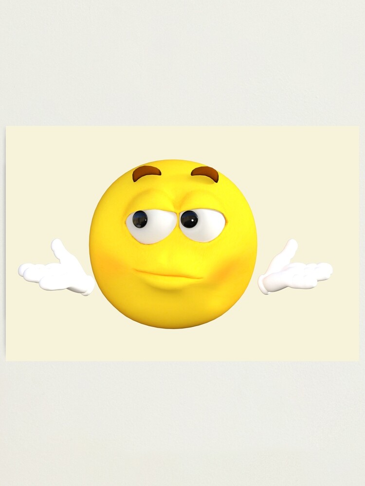 "Emoji Emoticon Smiley Not Me Smirk Face" Photographic Print for Sale ...