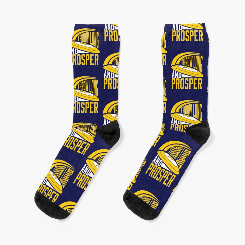"Throw Long & Prosper Ultimate Frisbee Design" Socks for Sale by jaygo ...