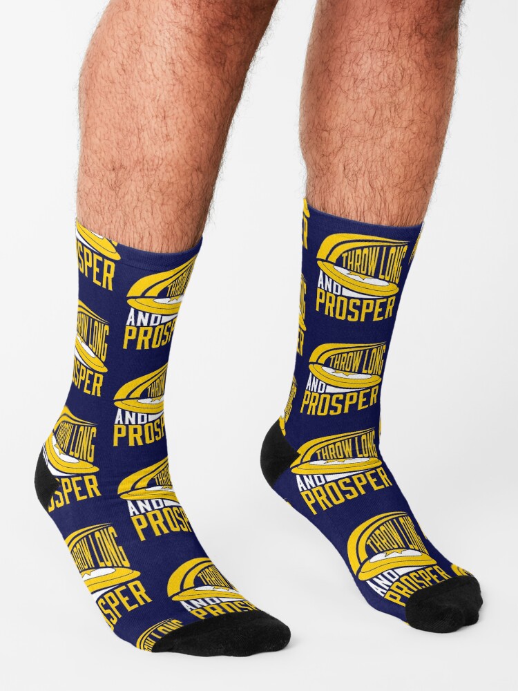 "Throw Long & Prosper Ultimate Frisbee Design" Socks for Sale by jaygo ...
