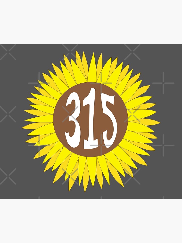 "Hand Drawn New York Sunflower 315 Area Code" Poster for Sale by ...