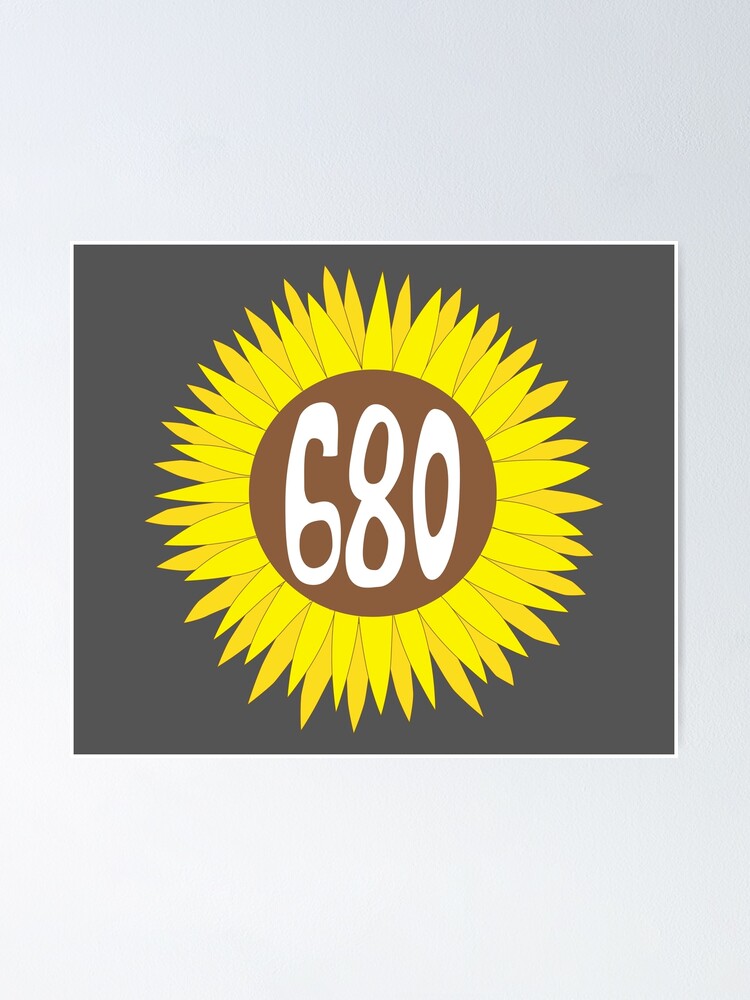"Hand Drawn New York Sunflower 680 Area Code" Poster by itsrturn ...
