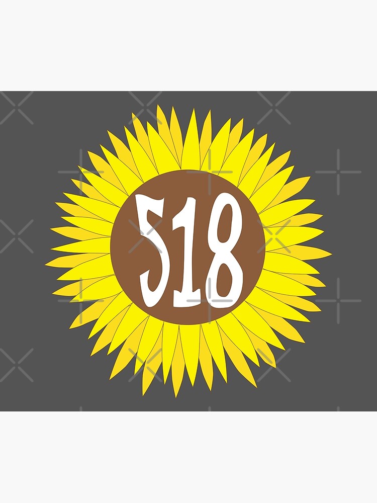 "Hand Drawn New York Sunflower 518 Area Code" Poster by itsrturn ...