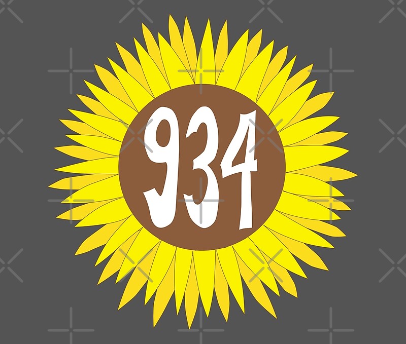 "Hand Drawn New York Sunflower 934 Area Code" by itsrturn | Redbubble